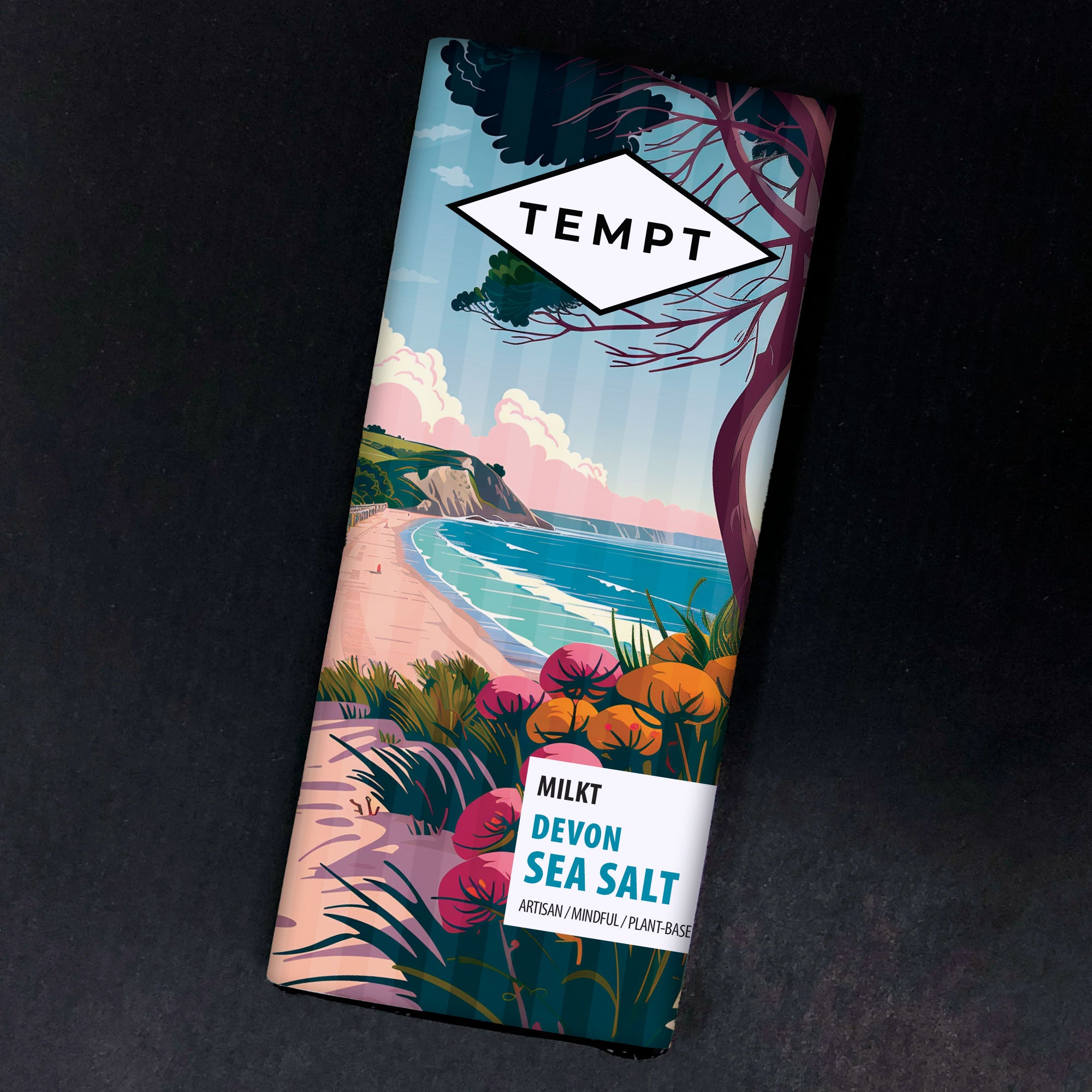 Milkt Devon Sea Salt Bar | Tempt – the plant-based chocolaterie in Totnes, Devon