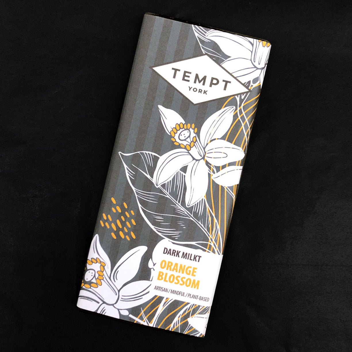 Dark Milkt Orange Blossom Bar | Tempt – the plant-based chocolaterie in Totnes, Devon